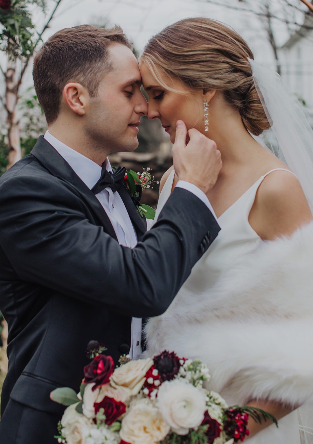 Classic Tuxedo Wedding with Velvet Winter Twist